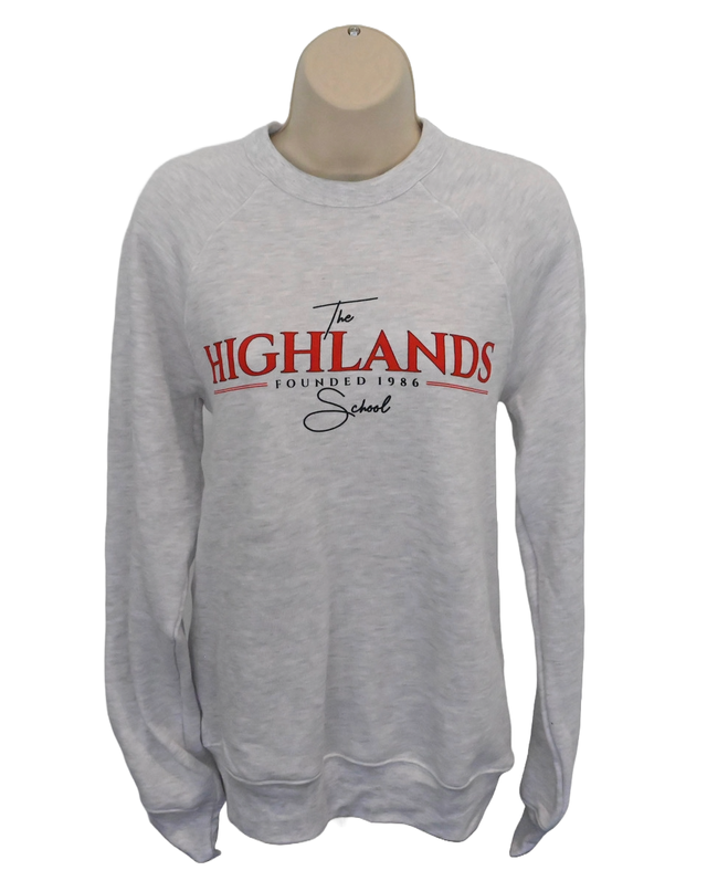 The Highlands School Classic Crewneck Sweatshirt - Ash Grey